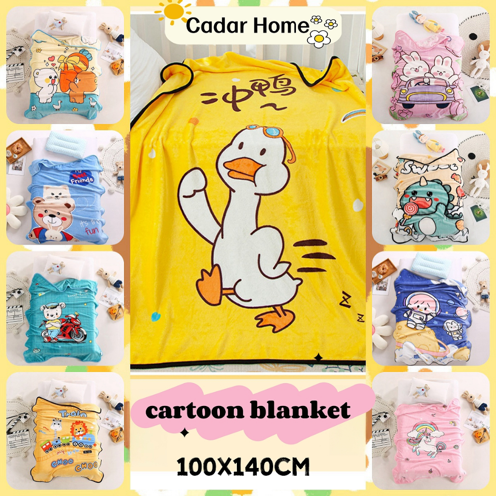 Cartoon Blanket, Selimut kanak-kanak kartun, 100x140cm, soft and ...