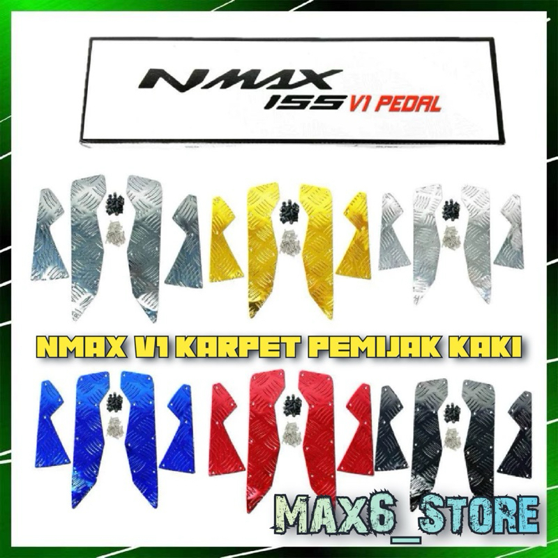 SHARK POWER YAMAHA NMAX155 V1 CARPET FLOOR PANEL FOOT STEP KAKI PEMIJAK ...
