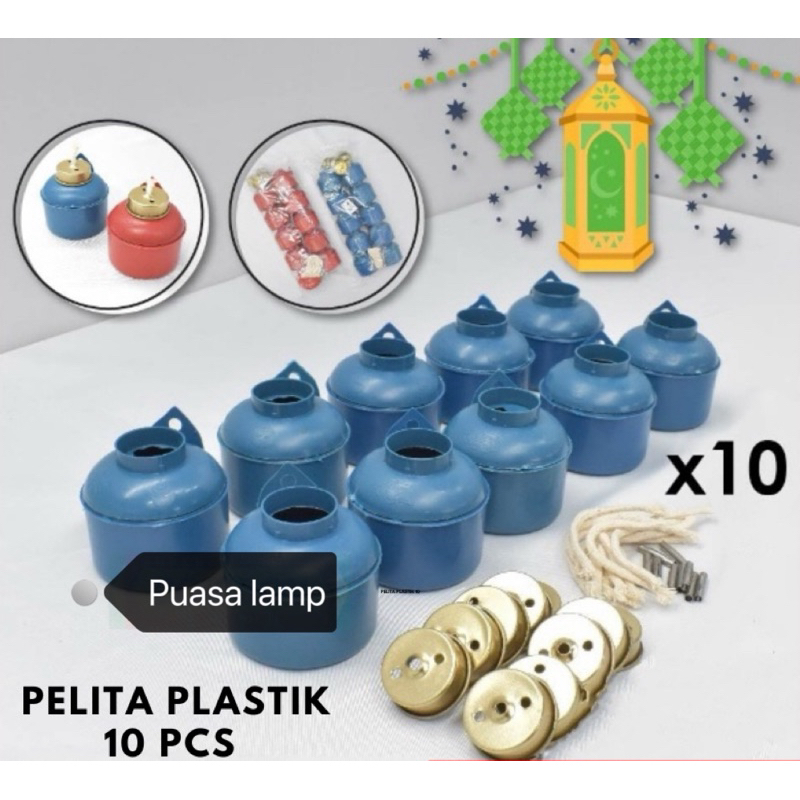 10pcs pelita raya plastic/ lampu puasa/ pelita hari raya/ festival lamp ...