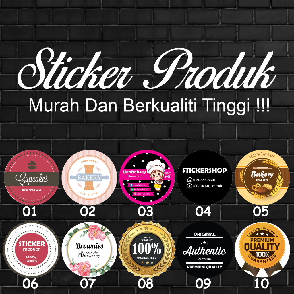 Sticker Label Produk, Label sticker, sticker mirrorcoat | Shopee Malaysia