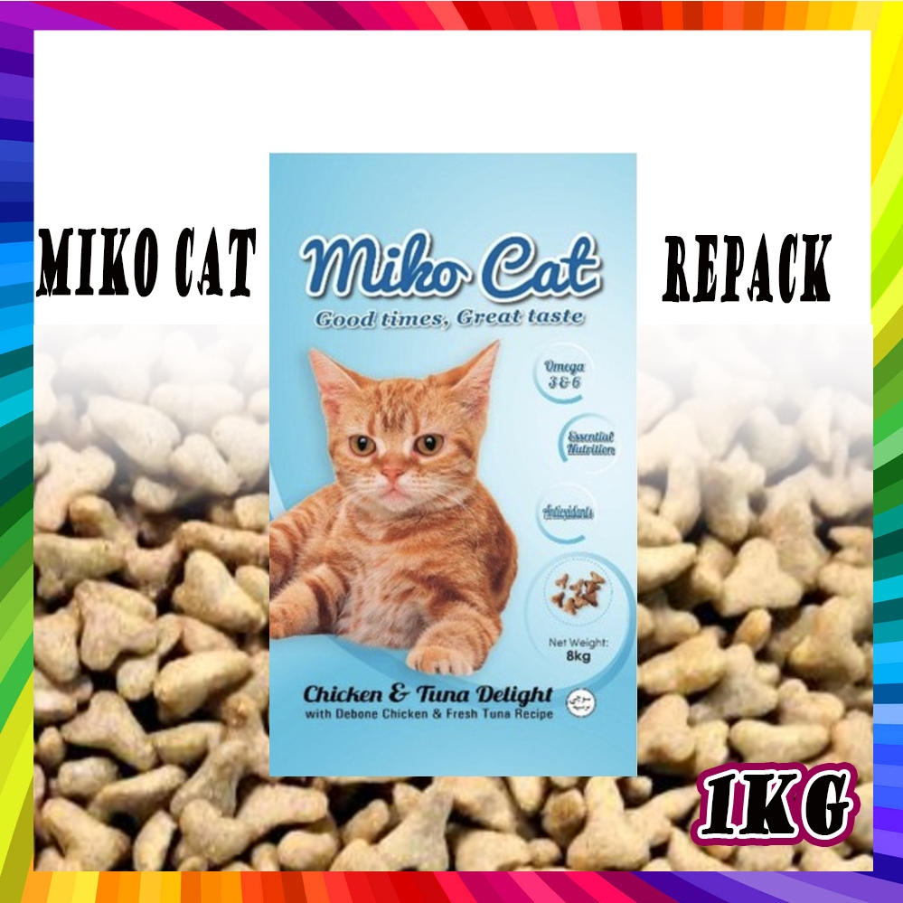 Miko Cat Premium Cat Food Chicken Tuna 1KG REPACK | Shopee Malaysia