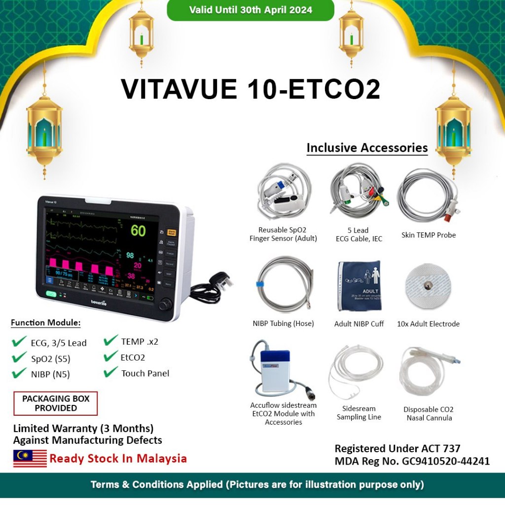 (MDA APPROVED) Vitavue 10-ETCO2 MONITOR | Shopee Malaysia