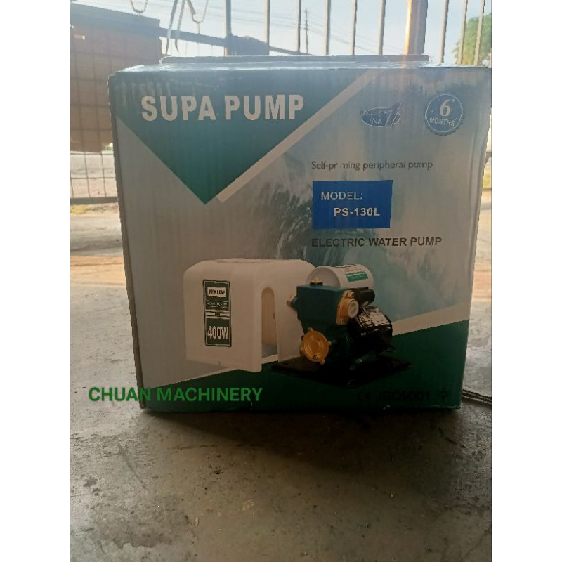 (Ready Stock) SUPA PUMP PS-130L (400w/0.55Hp) Automatic Self-Priming Water Pump Pump Air Rumah ...