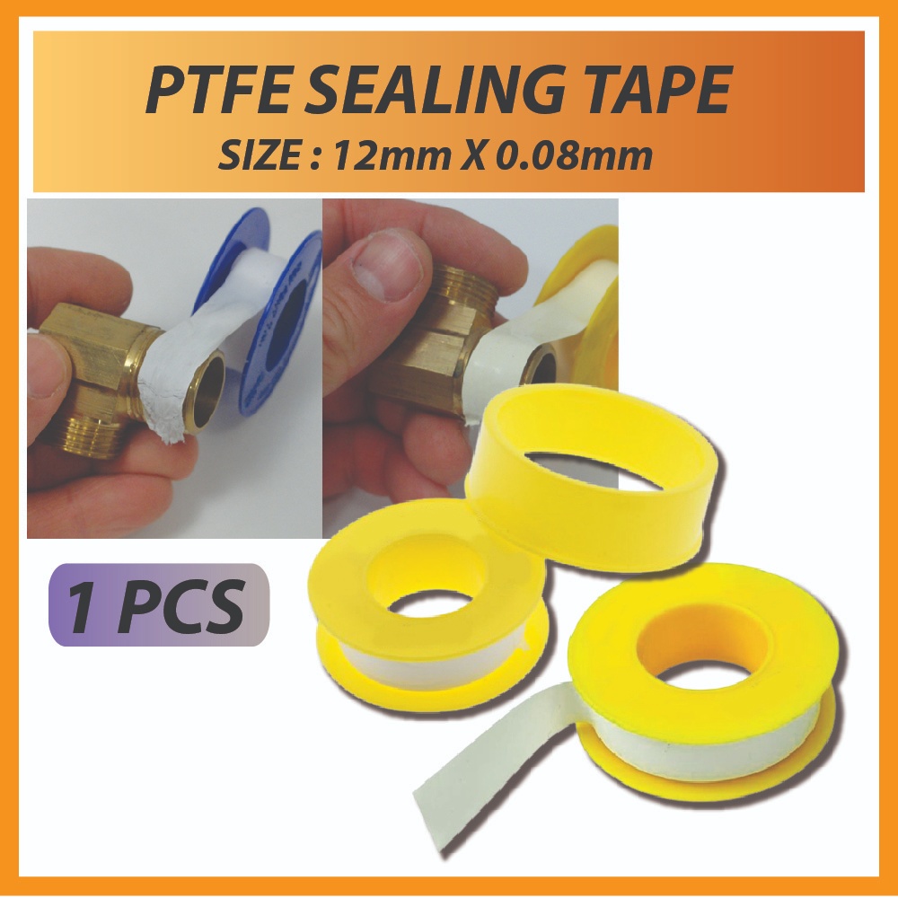 [10PCS] 12mm PTFE White Tape / Sealing Tape / Water Plumber Teflon Tape ...