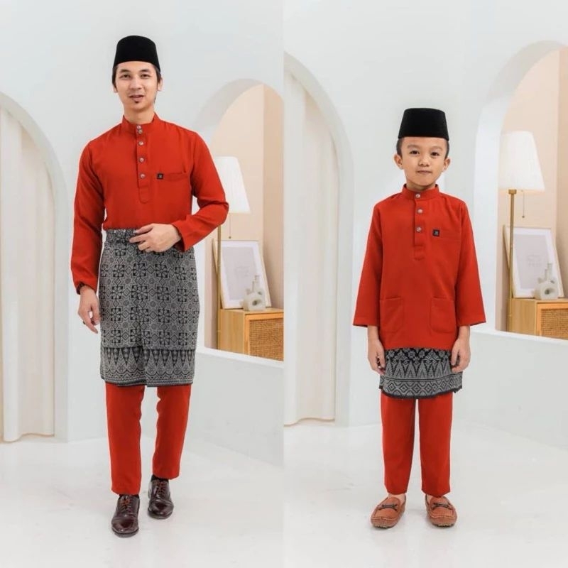 BAJU MELAYU OREN BATA/OREN BRICKS 🧱 STOCK RAYA VIRAL WARNA RAYA ...
