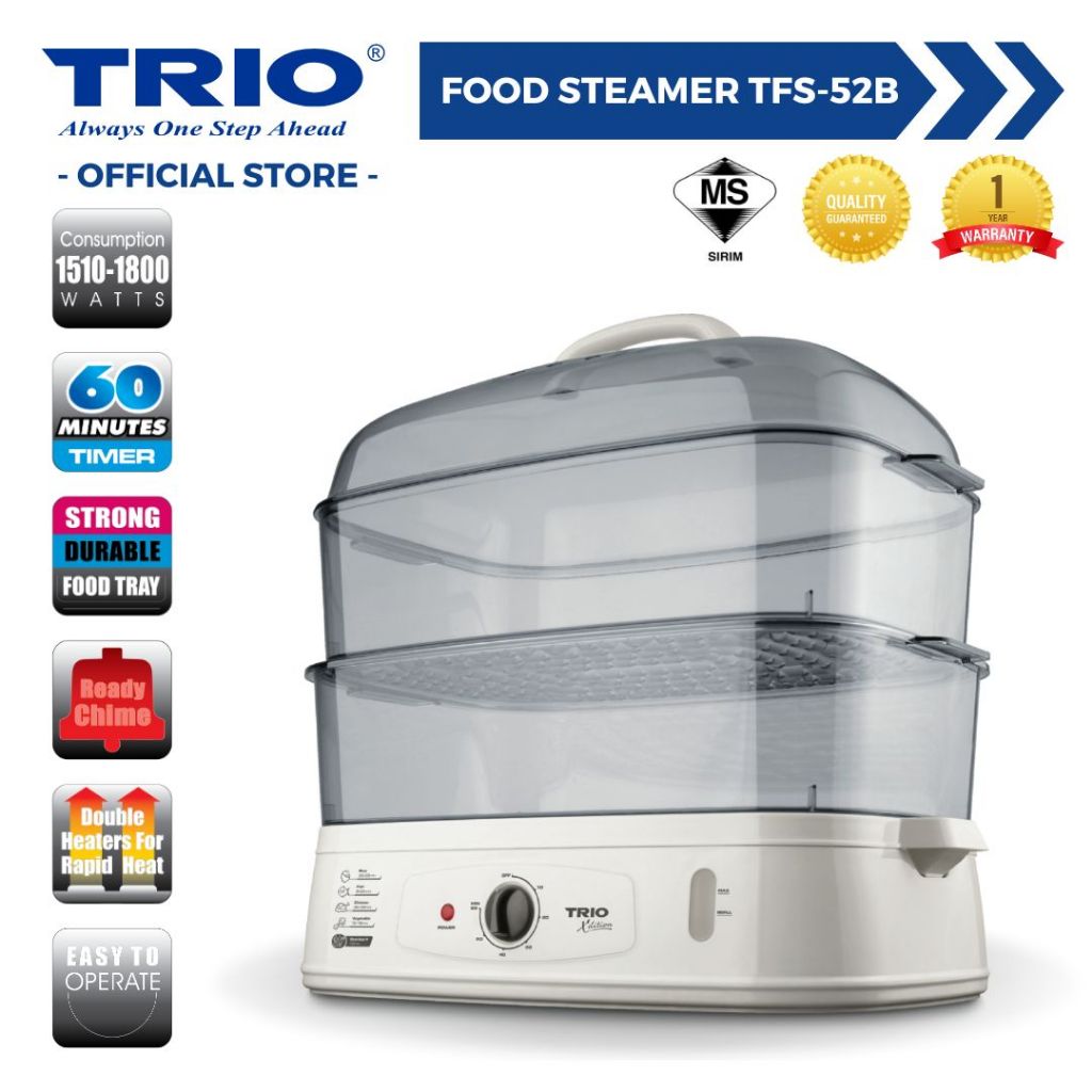 Trio Food Steamer With Steam Tray To Accommodate For 12" X 12" Cake ...