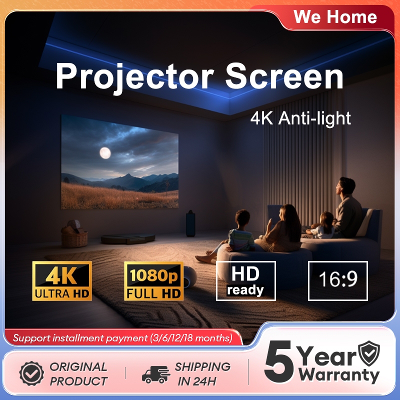 Projector Screen 3D Portable Simple Folding Metal Anti-light Curtain 16 ...