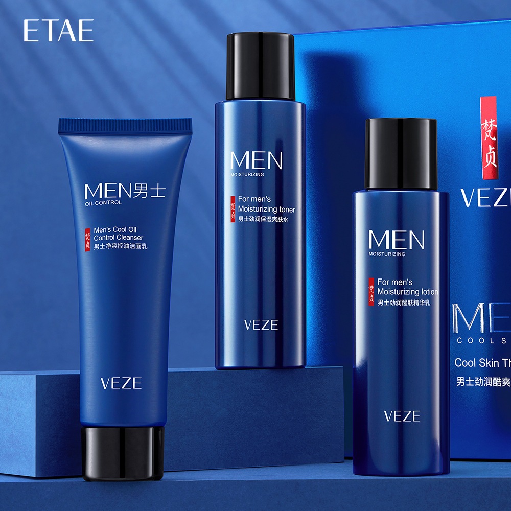 3pcs Men's skin care moisturizing men Pencuci muka lelaki set Facial ...