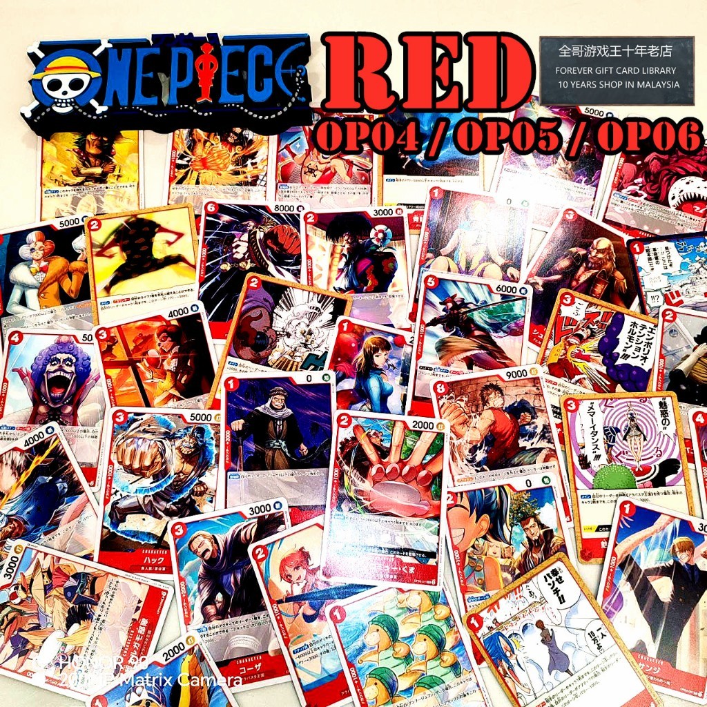 全哥海贼王 OP04 OP05 OP06 Red One Piece Set OPCG 456 OPCG Murah Kad One Piece Card Game OP04-016 ...