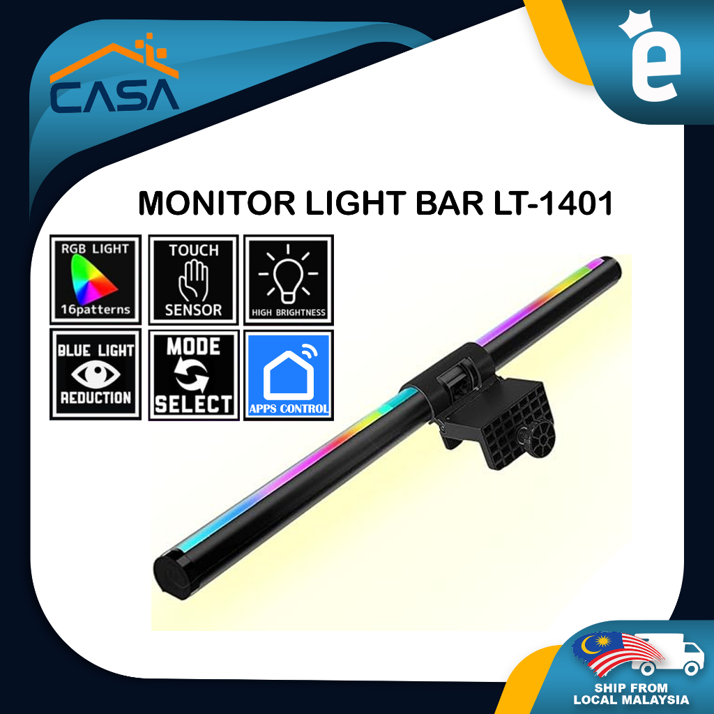 Computer Monitor Light Bar RGB Screen Hanging Lamp Desk Lamp Dimmable ...