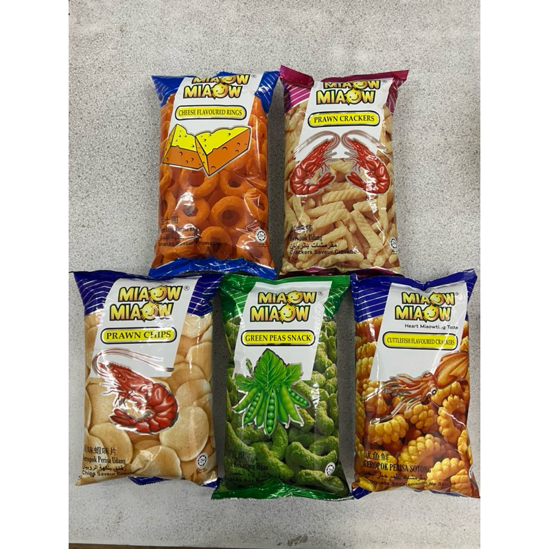120g/150g Miaow Miaow Keropok Assorted Halal Cheese Ring / Prawn ...