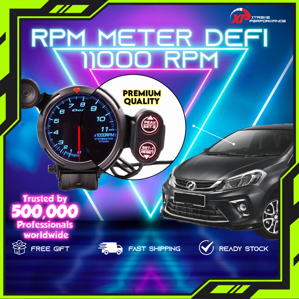RPM METER DEFI BF TACHOMETER RPM 11000 BLUE 60mm | Shopee Malaysia