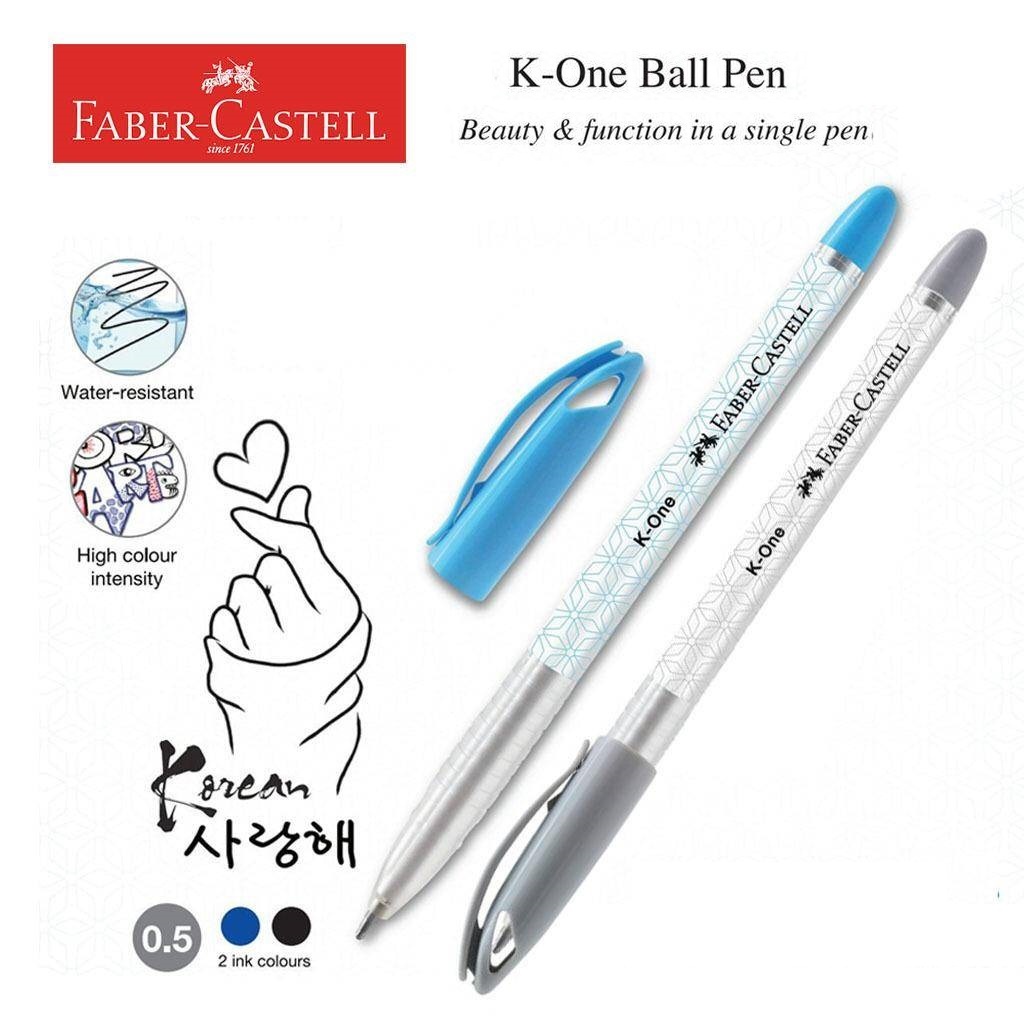 FABER CASTELL K-ONE BALL PEN 0.5MM PER PCS (AVAILABLE IN BLUE & BLACK ...