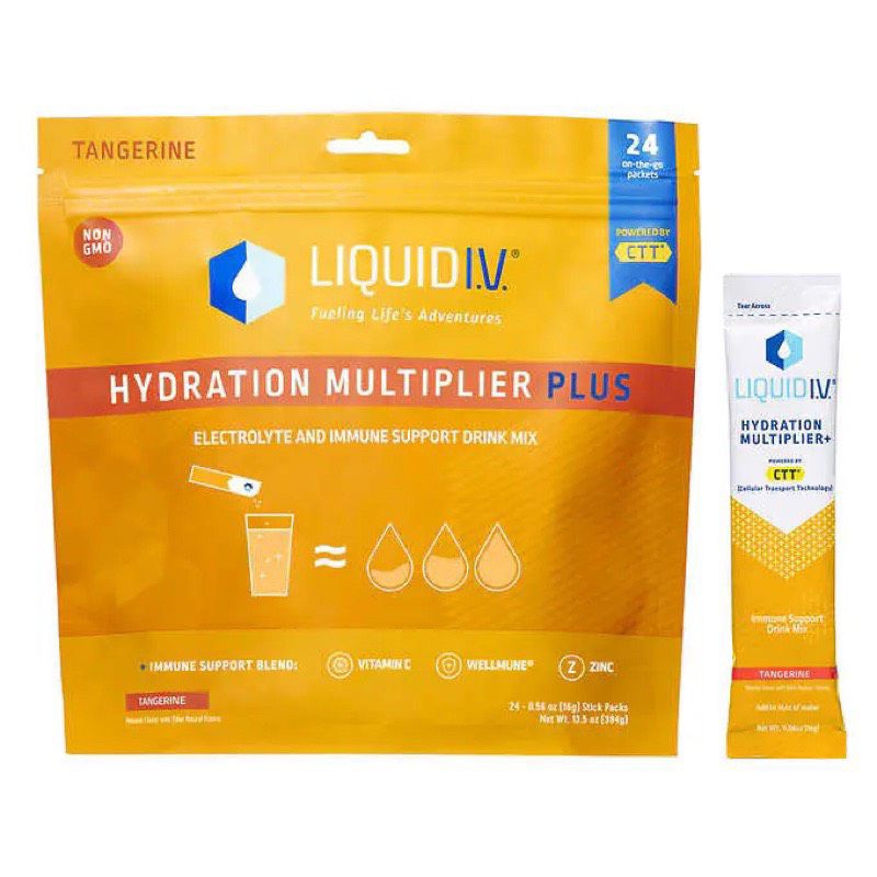 Liquid Iv Electrolyte Powder Hydration Multiplier Tangerine 16g x24 ...