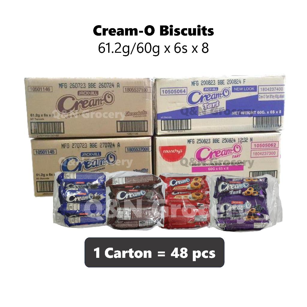 (1 CTN) Cream-O Biscuit 60gx6'sx8bag - Vanilla / Choco / Strawberry ...