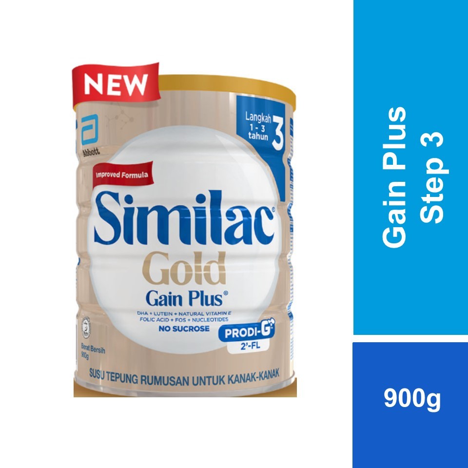 Similac Gold Gain Plus Step 3 Growing Up Milk for Faster Learning BIB ...