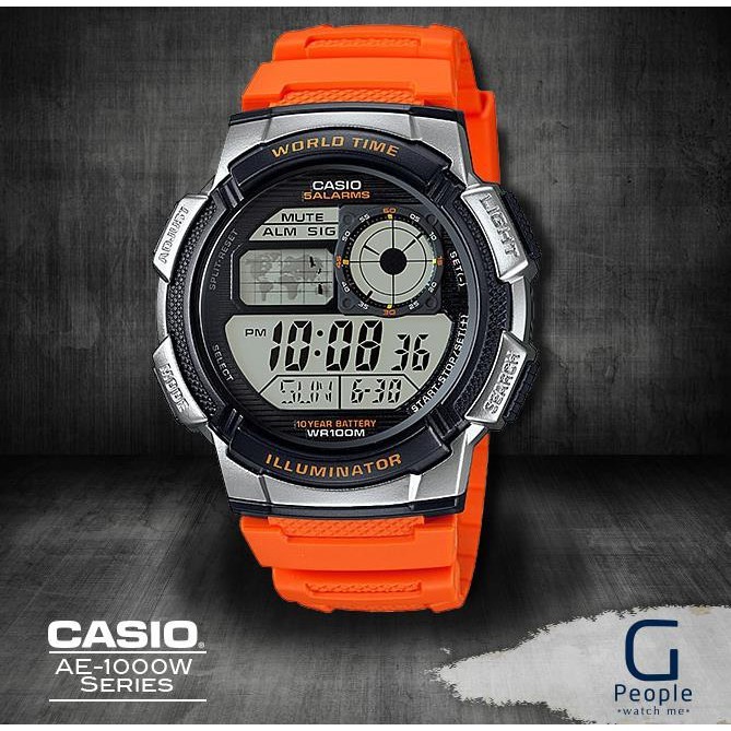 CASIO AE-1000W-4BVDF / AE-1000W-4BV / AE-1000W-4B / AE-1000W WORLD TIME WATCH 100% ORIGINAL ...