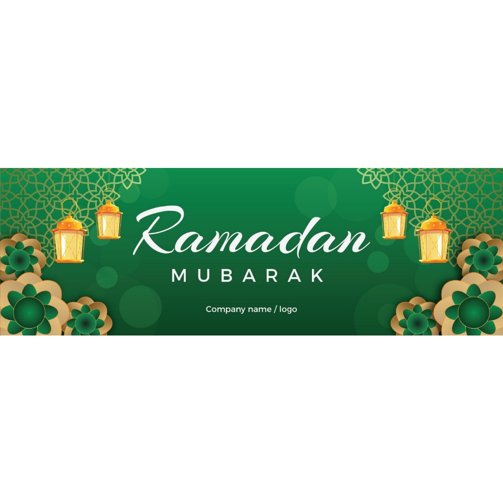 Hari Raya Greeting Banner - Promosi Banner Hari Raya - BOLEH EDIT NAMA ...