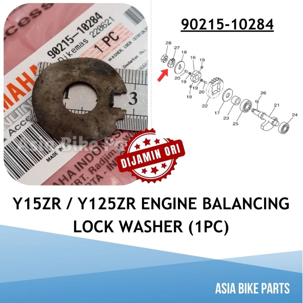 Yamaha Original Y125ZR / Y15ZR V1 V2 Engine Balancer Lock Washer ...