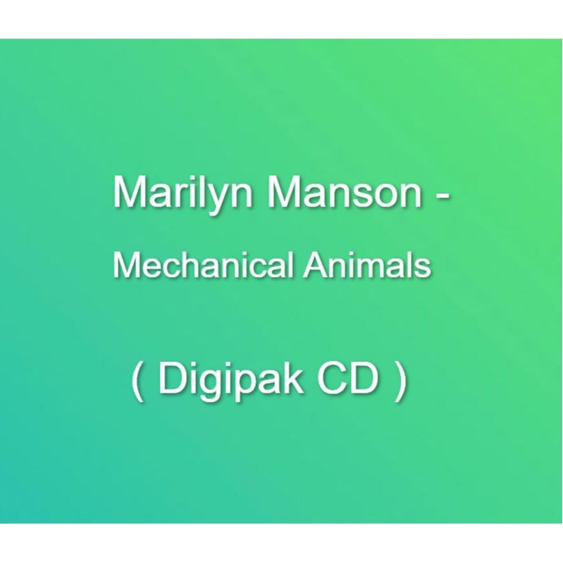 MarIlyn Manson - Mechanical Animals ( CD ) | Shopee Malaysia
