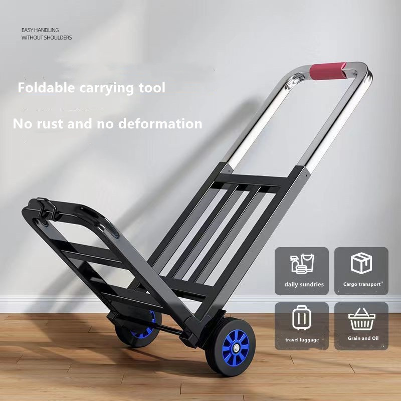 Trolley Foldable Hand Truck 6 Wheels Climb Stairs Troli Barang Pasar Malam Troli Heavy Duty ...