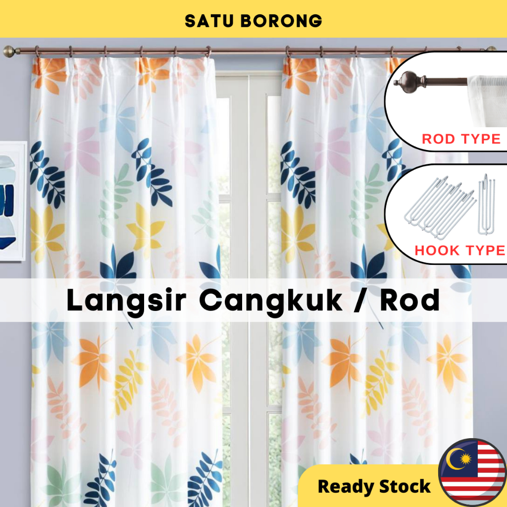 Curtain Langsir Tirai Tingkap Pintu Deco Bilik Dapur Sliding Door Murah ...