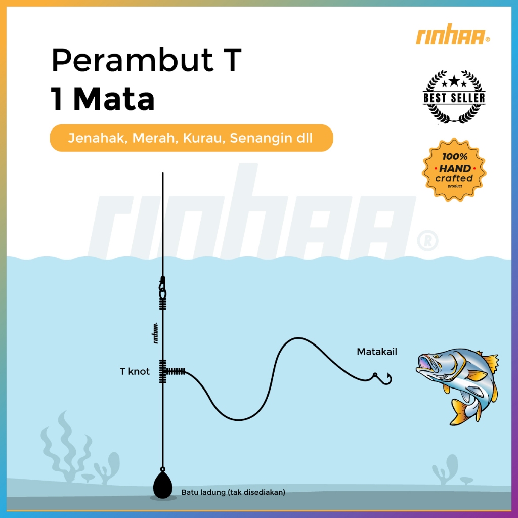 Perambut T (1 Mata), Jenahak, Merah, Kerapu, MJ, Kurau, Senangin ...