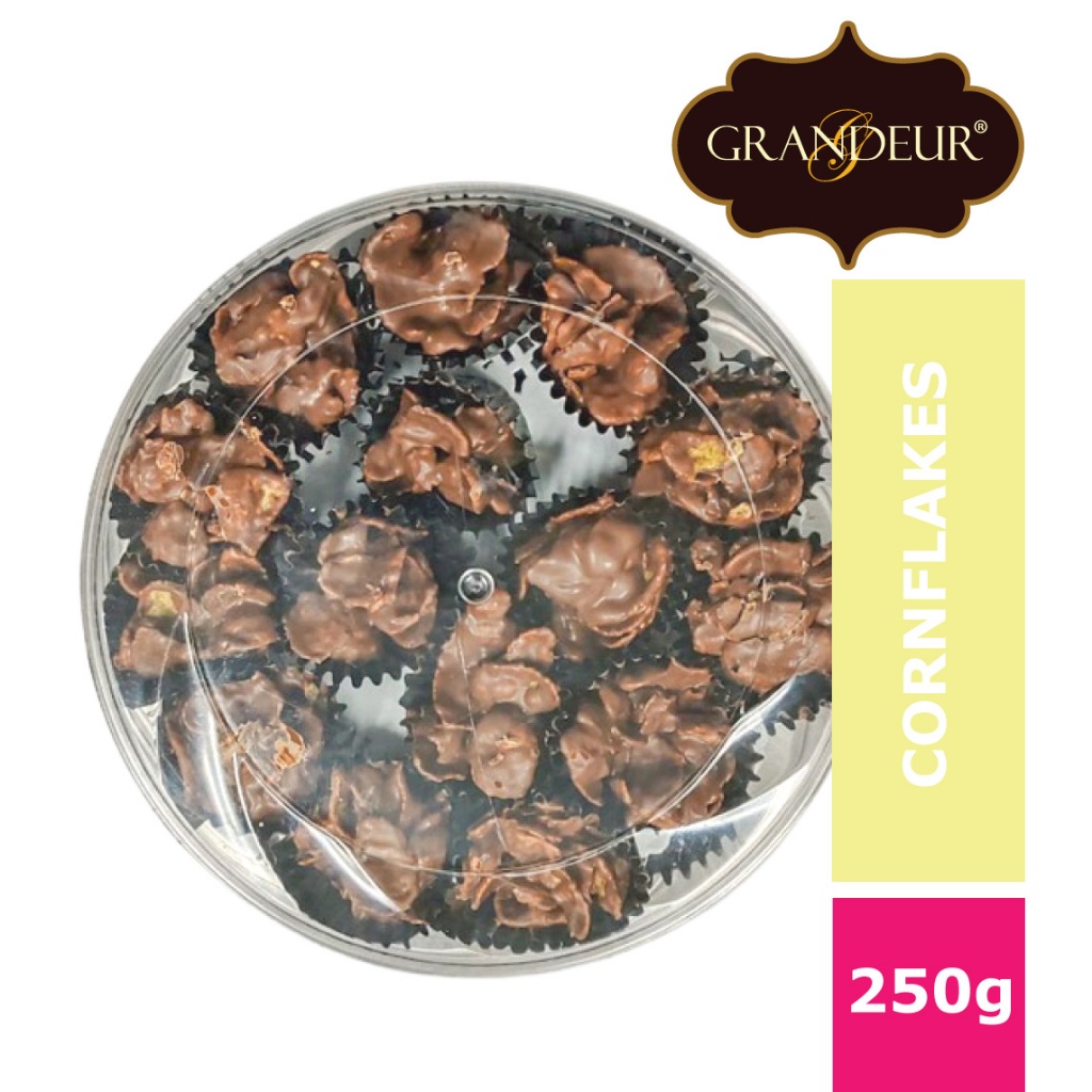 [COKLAT RAYA] GRANDEUR Cornflakes with Milk Chocolate Emping Jagung ...