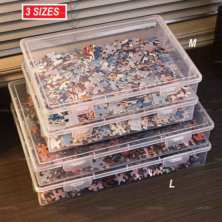 Puzzle Organizer Storage Box,Transparent Building Block Large Capacity ...
