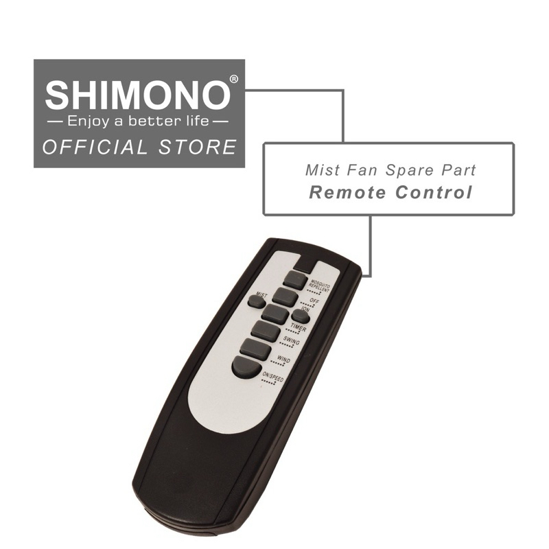 Shimono Mist Fan SH 9005 Remote Control . | Shopee Malaysia