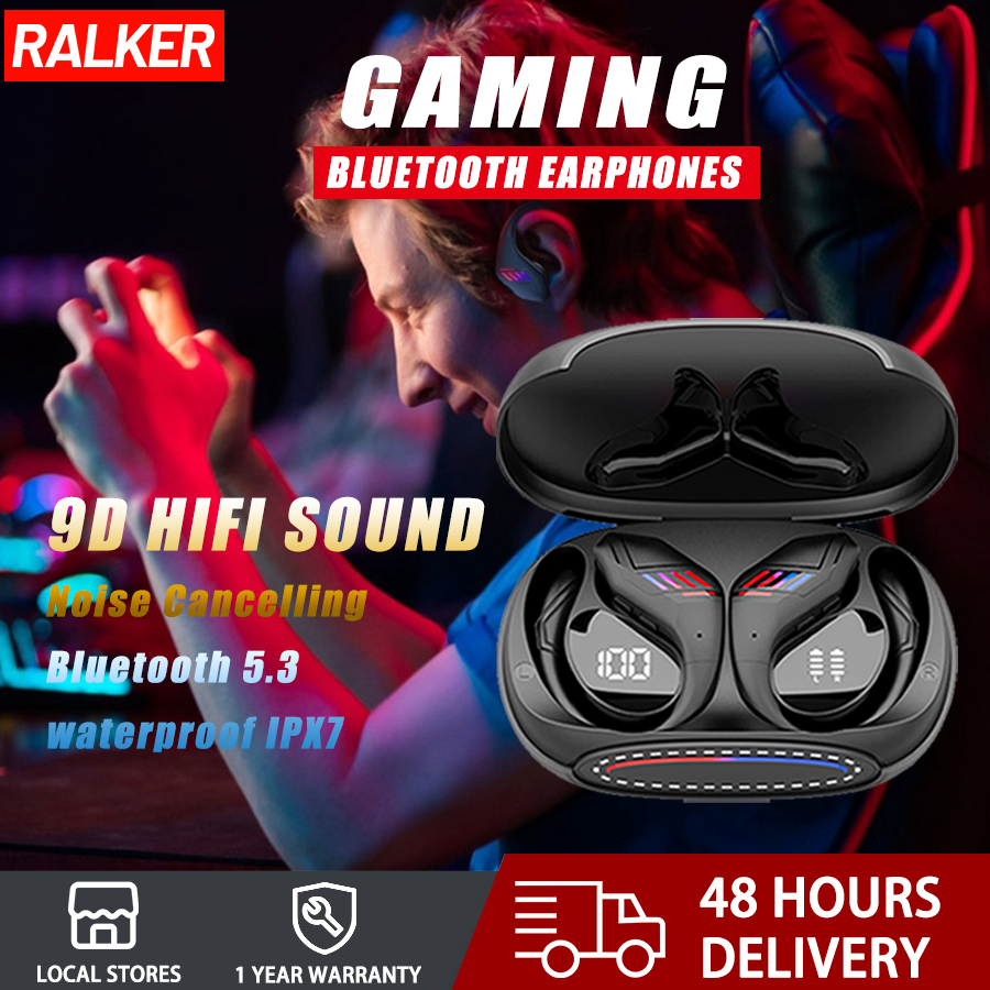 RALKER R400 Game Bluetooth earphones with circular color LED technology ...