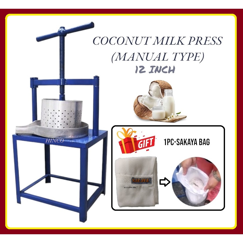 COCONUT MILK PRESS MACHINE FOR SANTAN 12 INCH / MESIN PERAH SANTAN ...