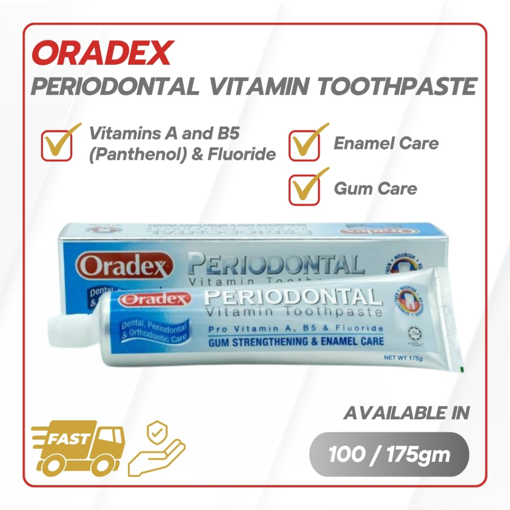 Oradex Periodontal Vitamin Toothpaste 100/175gm | Ubat Gigi Bervitamin ...