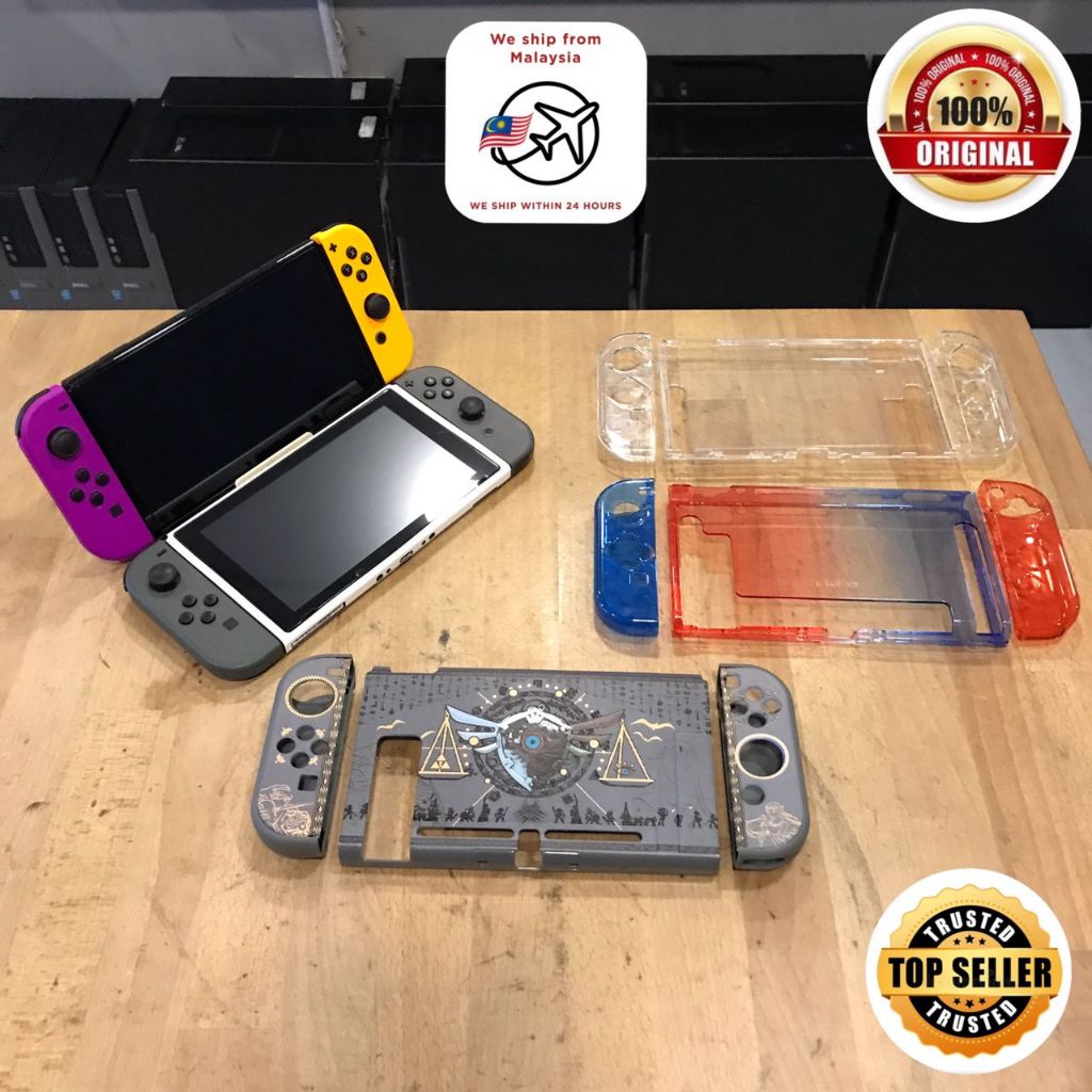 NINTENDO SWITCH COVER CASE FOR V1 V2 OLED 100% ORIGINAL USE | Shopee ...