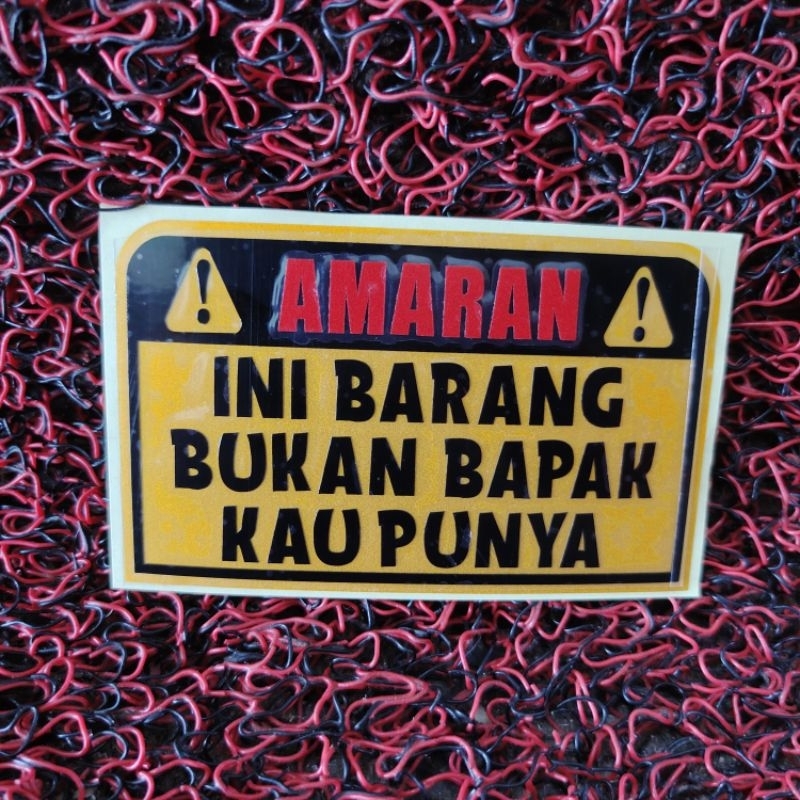 STICKER INI BARANG BUKAN BAPAK KAU PUNYA REFLECT | Shopee Malaysia