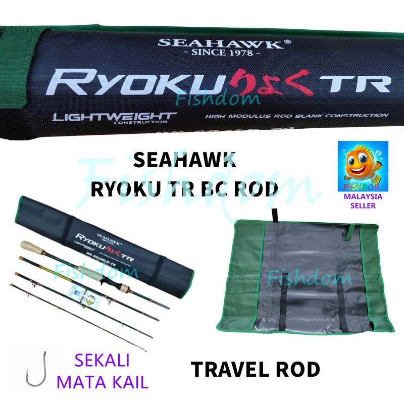 FISHDOM 2023 SEAHAWK RYOKU TR TRAVEL FISHING ROD 4 PIECE BC CAST ROD ...