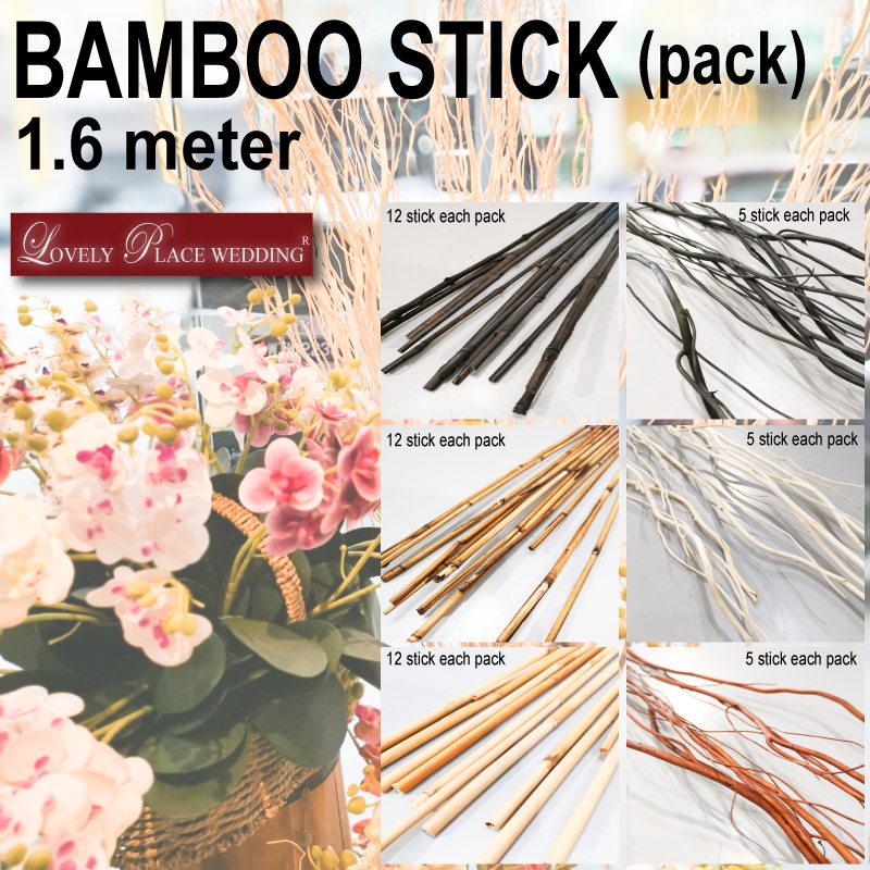 BAMBOO STICK / BAMBOO ORCHID / BULUH ORKID & CURLY BRANCHES for Flower ...