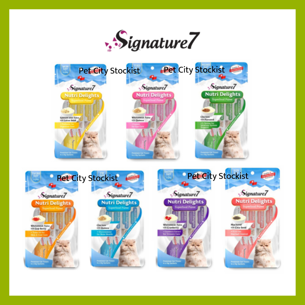 Signature 7 Nutri Delights Superfood Puree Creamy Cat Treats / S7 ...