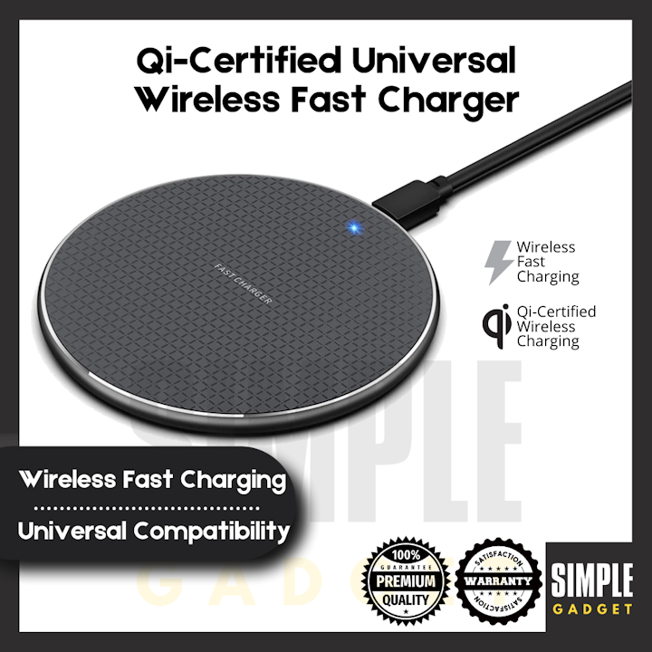 🇲🇾 Qi Wireless Fast Charging Charger Pad Dock Universal Charge for IP ...