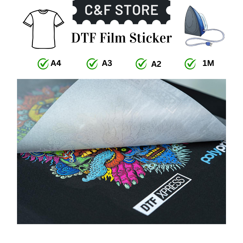 DTF printing dtf film printing Iron On Heat Transfer Patch head press film DTF Heatpress Film ...
