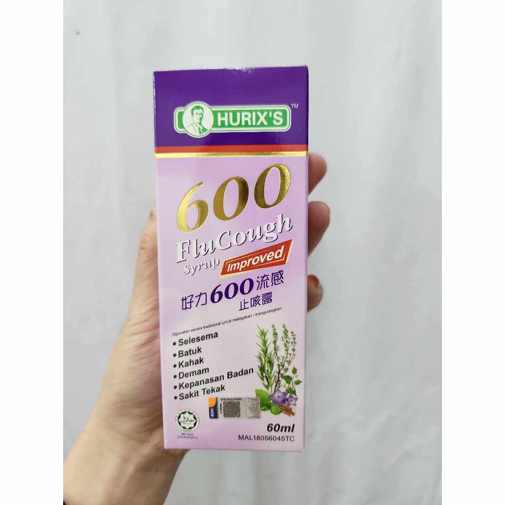 HURIX'S 600 FLUCOUGH SYRUP IMPROVED 60ML | Shopee Malaysia