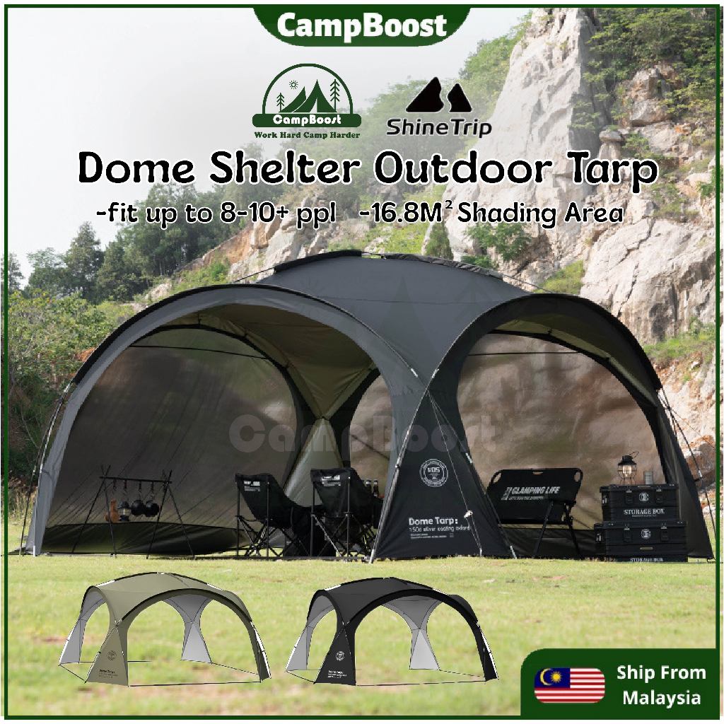 CampBoost SHINETRIP Dome Shelter Outdoor Tarp Camping Tent Khamah ...