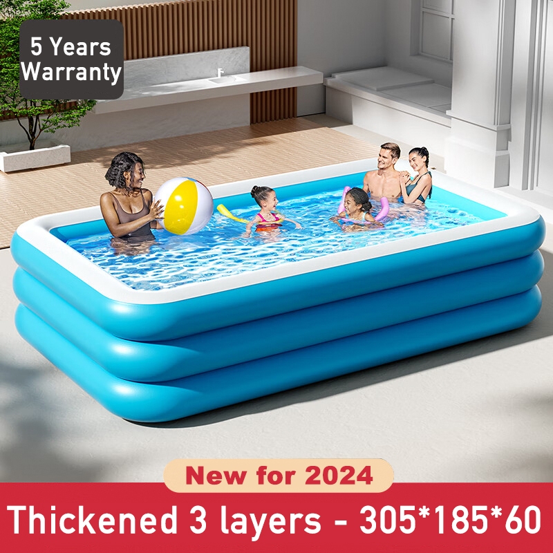 Swim Pool Big Inflatable Swimming Pool Extra Large Rectangular Family ...