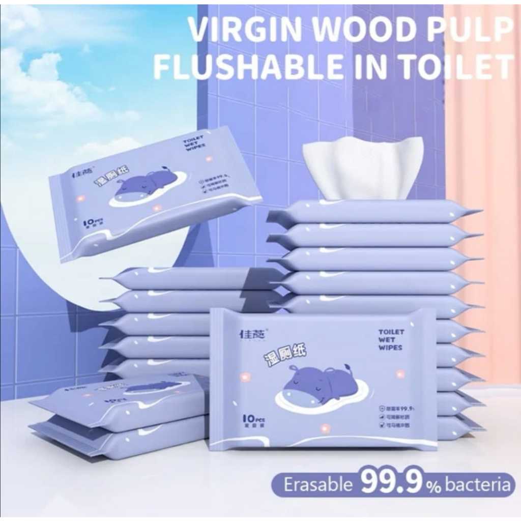 JMALL TWW 10sheet/Pack Affordable Wet Toilet Paper Flushable Toilet Wet ...