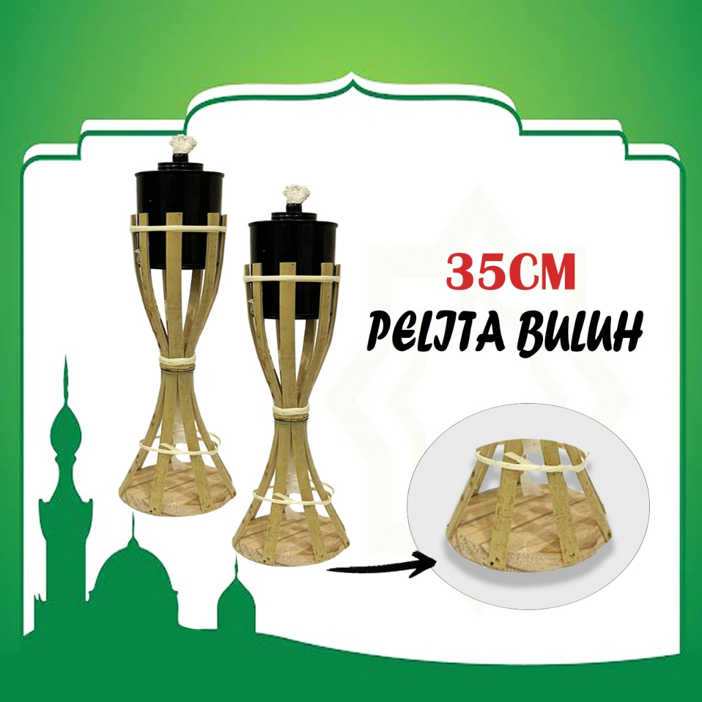35cm Hari Raya Bamboo Lampu Pelita Buluh Kerosin Pelita Raya Buluh ...