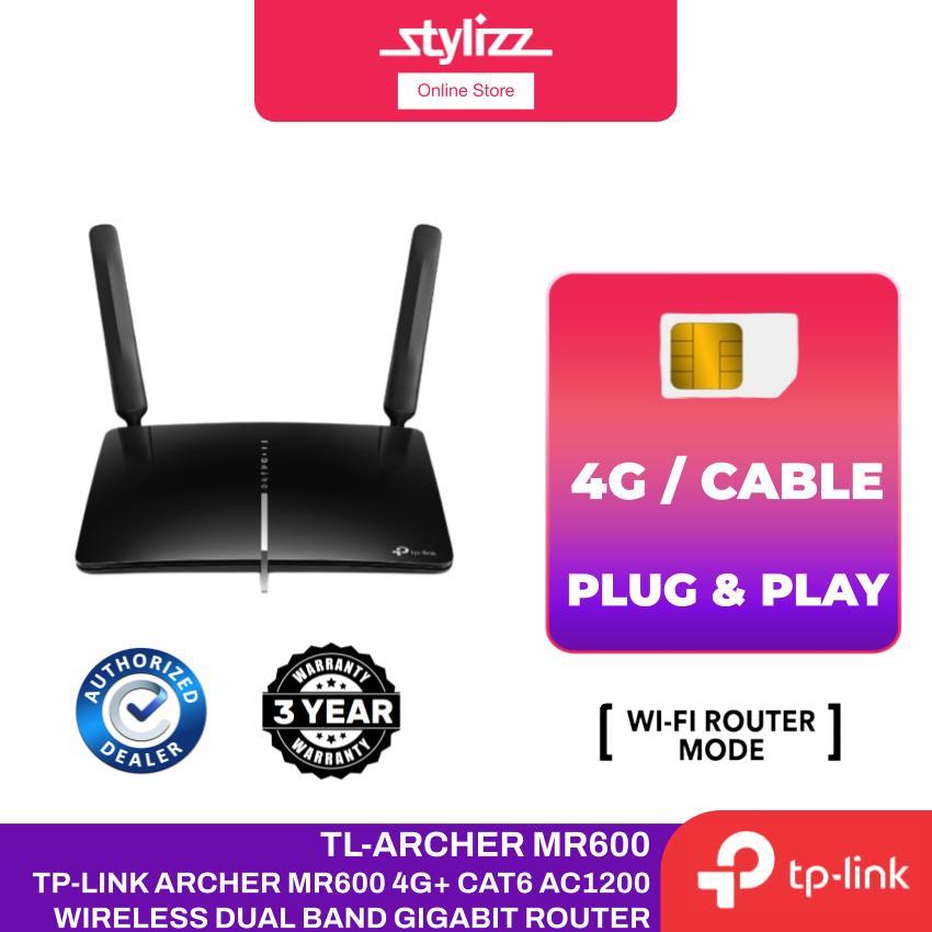 TP-Link 4G+ CAT6 AC1200 Dual Band Gigabit 4G Router Support One Mesh ...