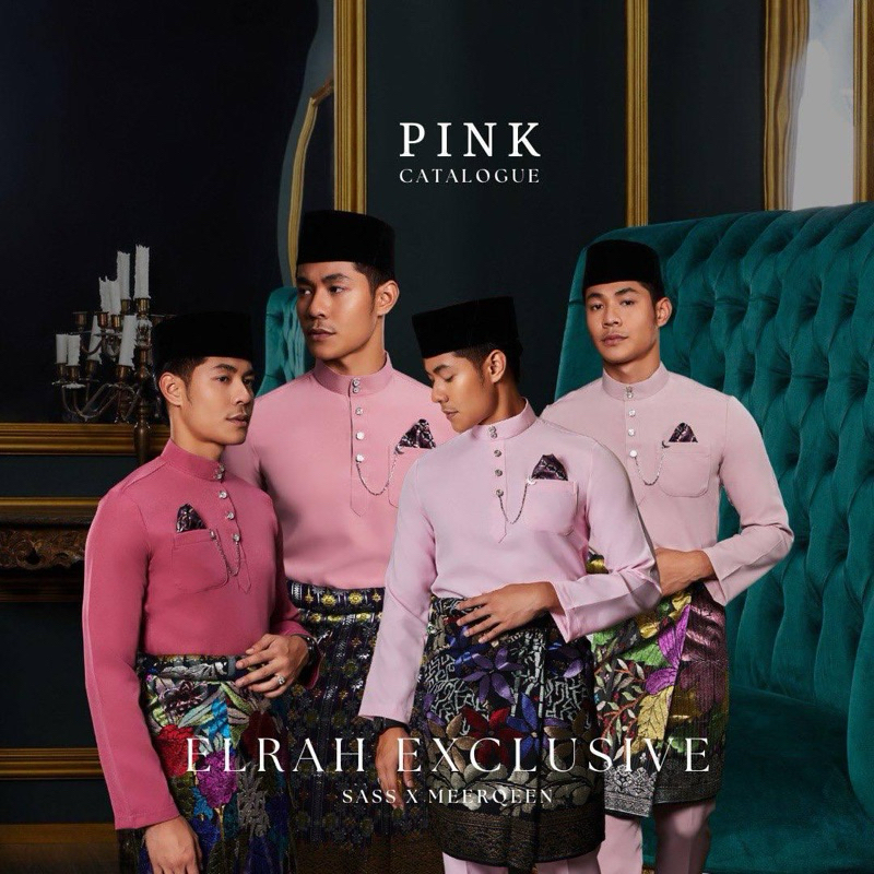 🔥Baju Melayu Raya Elrah Exclusive 2024 Light Pink , Soft Pink , Dusty ...