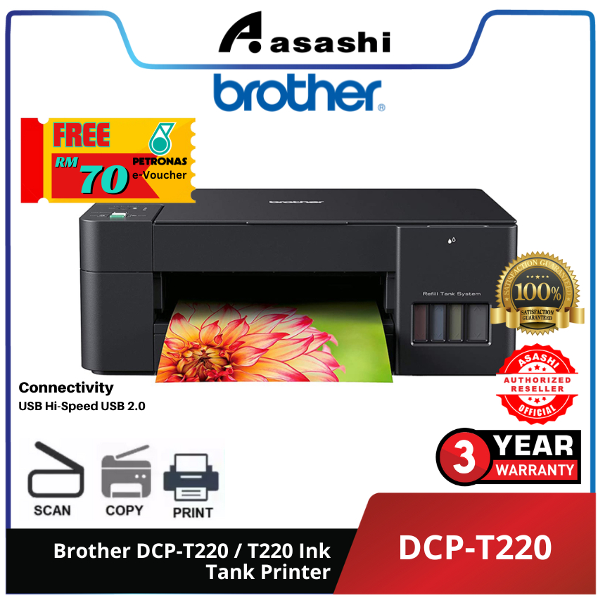 Brother DCP-T220 / T220 Ink Tank Printer - Print, Scan,Copy | Shopee ...
