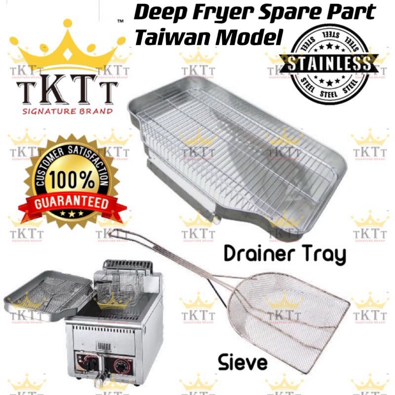 TKTT Taiwan Deep Fryer Side Drainer Tray Oil Flow Back Tray Filter ...