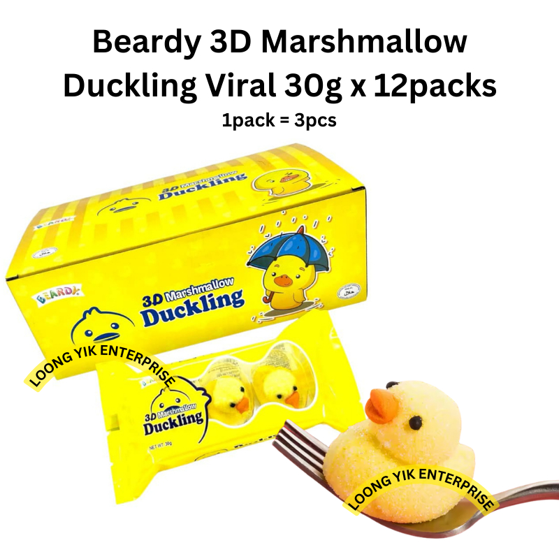 Beardy 3D Marshmallow Duckling 30g x 12packs Halal Viral Candy Peeps ...